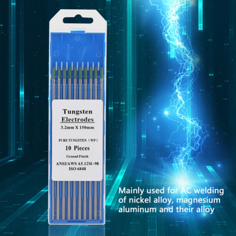 Pure Tungsten Electrodes WP Green Tip 1.0/1.6/2.0/2.4/3.2mm for AC Tig ...