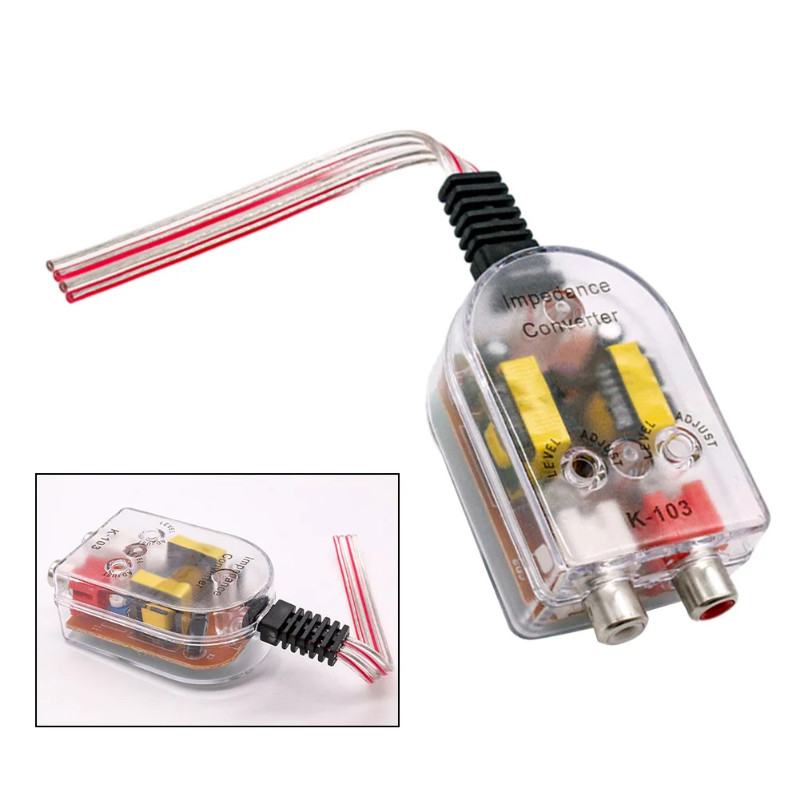 12V Car Stereo RCA Line Audio Converter Adjustable High To Low ...