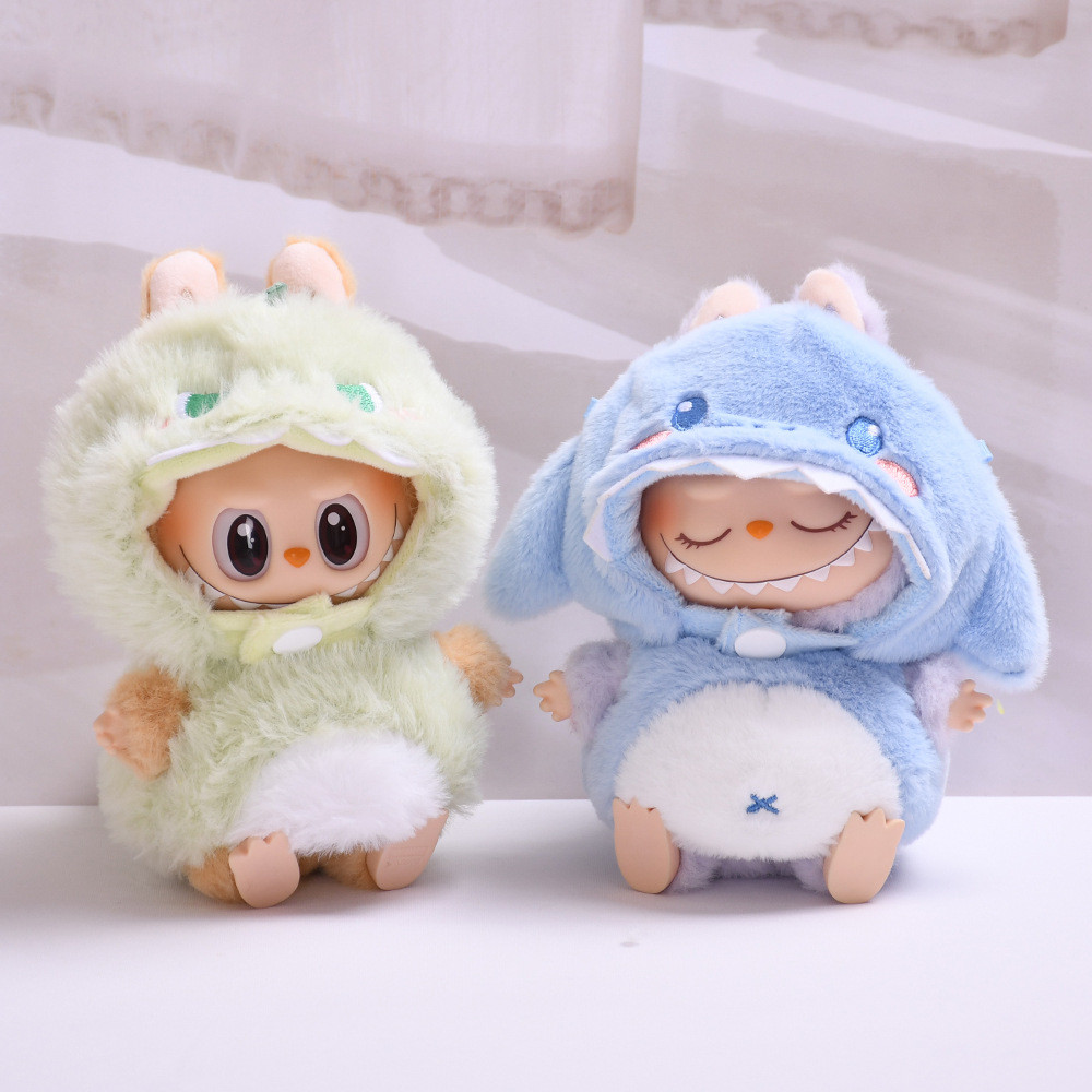 [Clothes only] For 17 CM Pendant Labubu of Bee Dinosaur Shark Costume ...