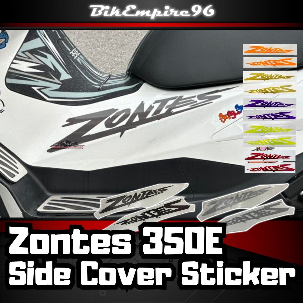 Zontes 350E Side Cover Sticker Logo (Original Zontes 368 Sticker ...