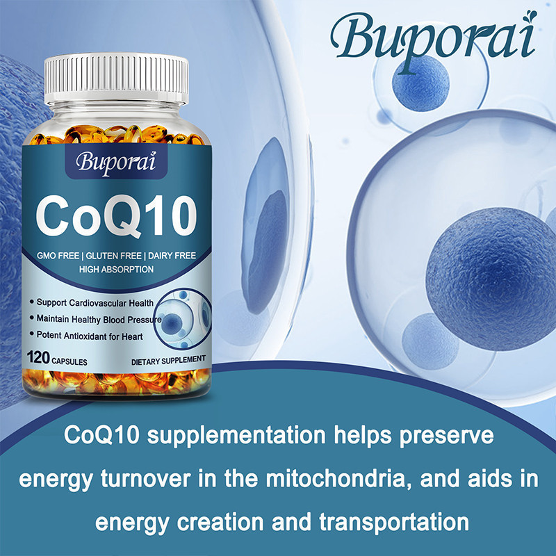Buporai CoQ-10 Antioxidant, | Gluten Free | Highly Absorbable, 30/60 ...