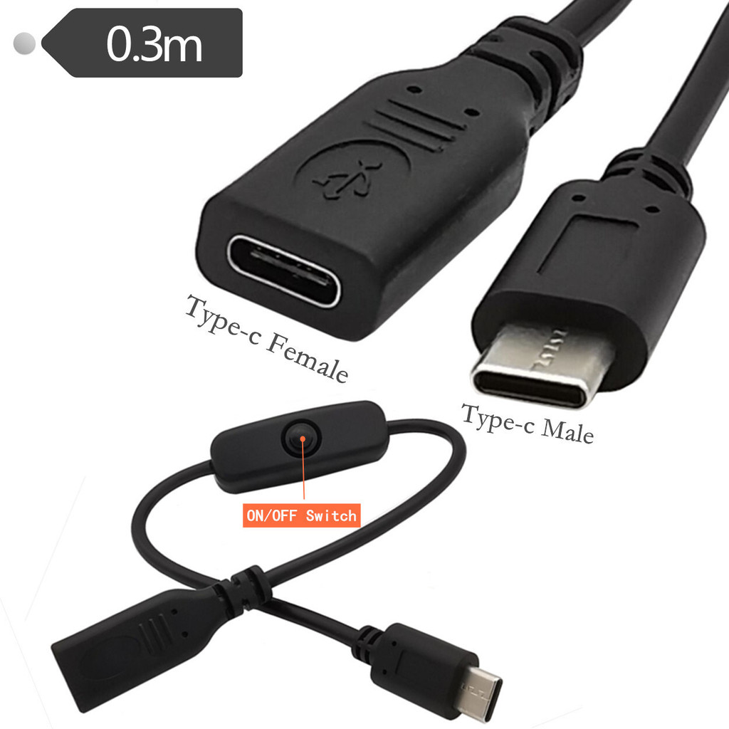 3a 22AWG Copper 30V USB Type-C Power Extension Cord C Type with 501 ...