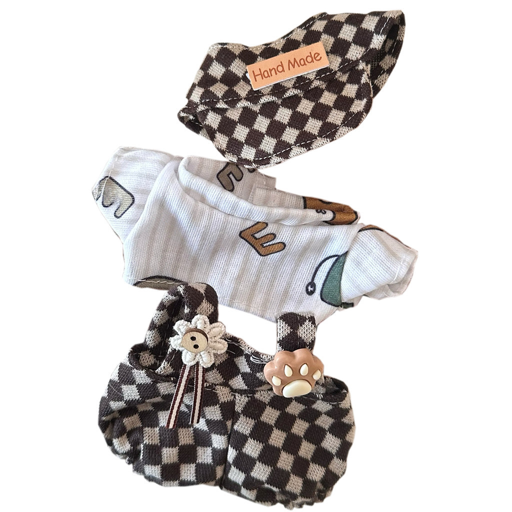 （Cloth Only）For 17 cm Labubu clothes labubu v1/v2/v3 macaron retro ...