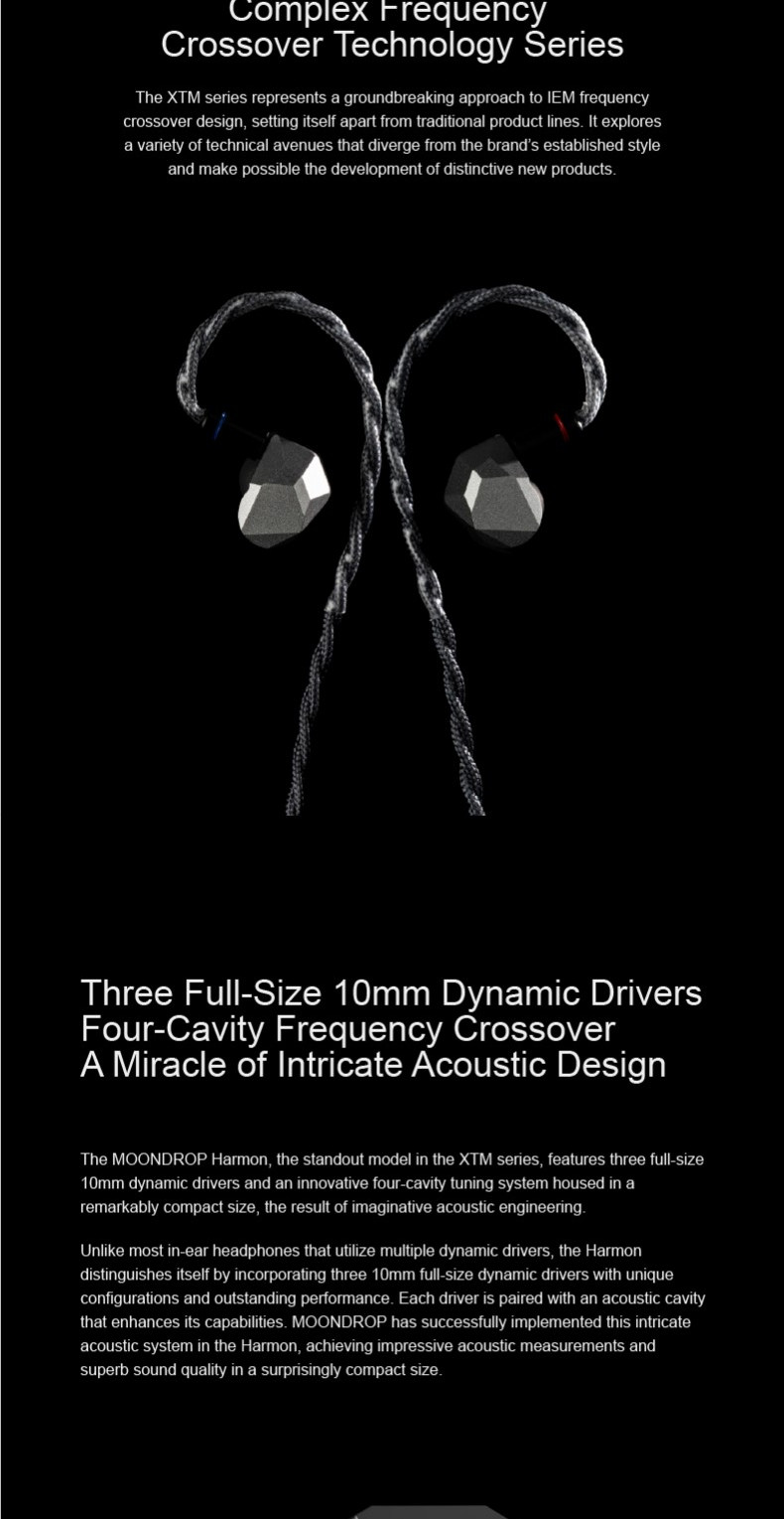 Moondrop HARMON, In-Ear Monitors: XTM-3DD Technology with Three Dynamic ...