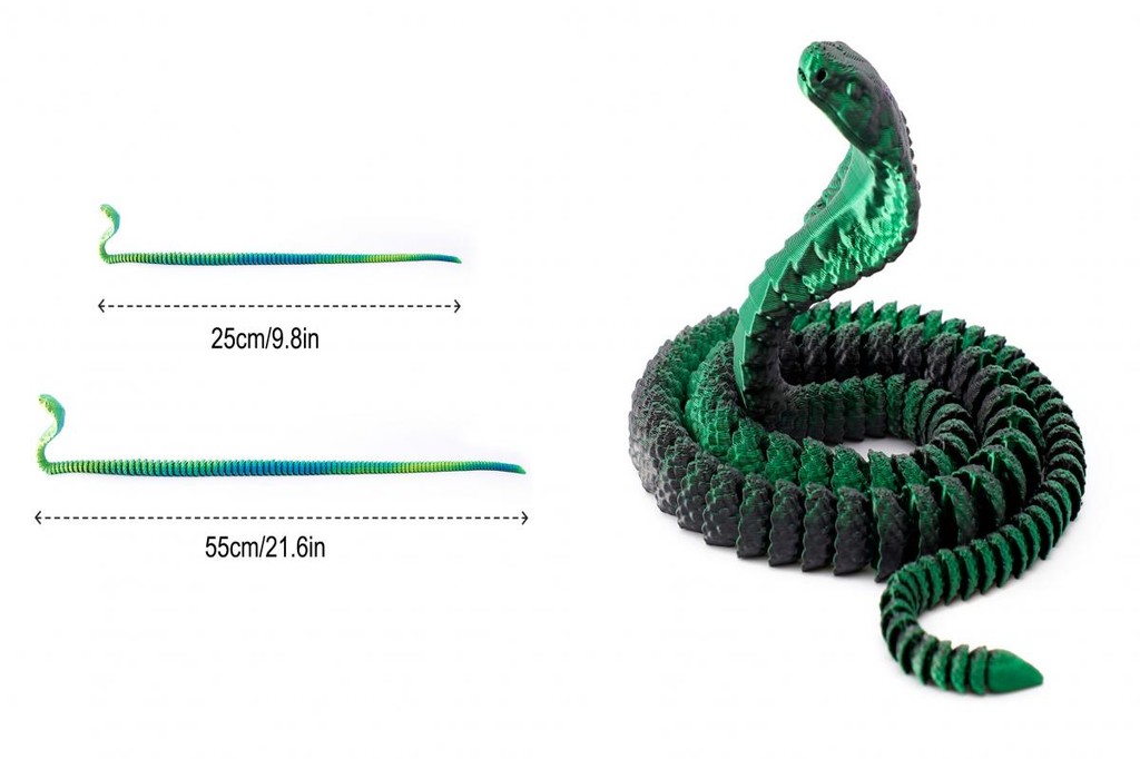Stress Relief Snake Toy Realistic Snake Model Handmade Articulated ...