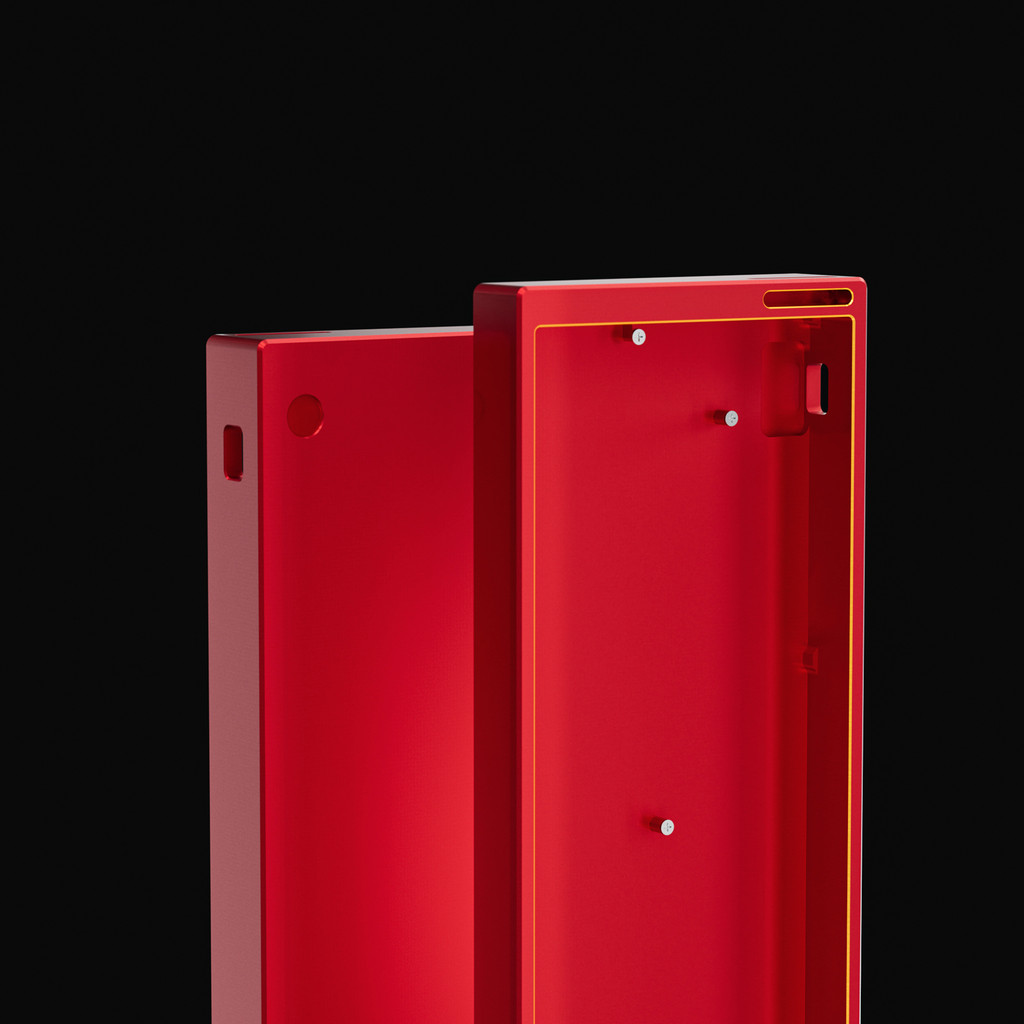 M60/M63 Red / Black Mechanical Keyboard Housing CNC Aluminum Anode ...