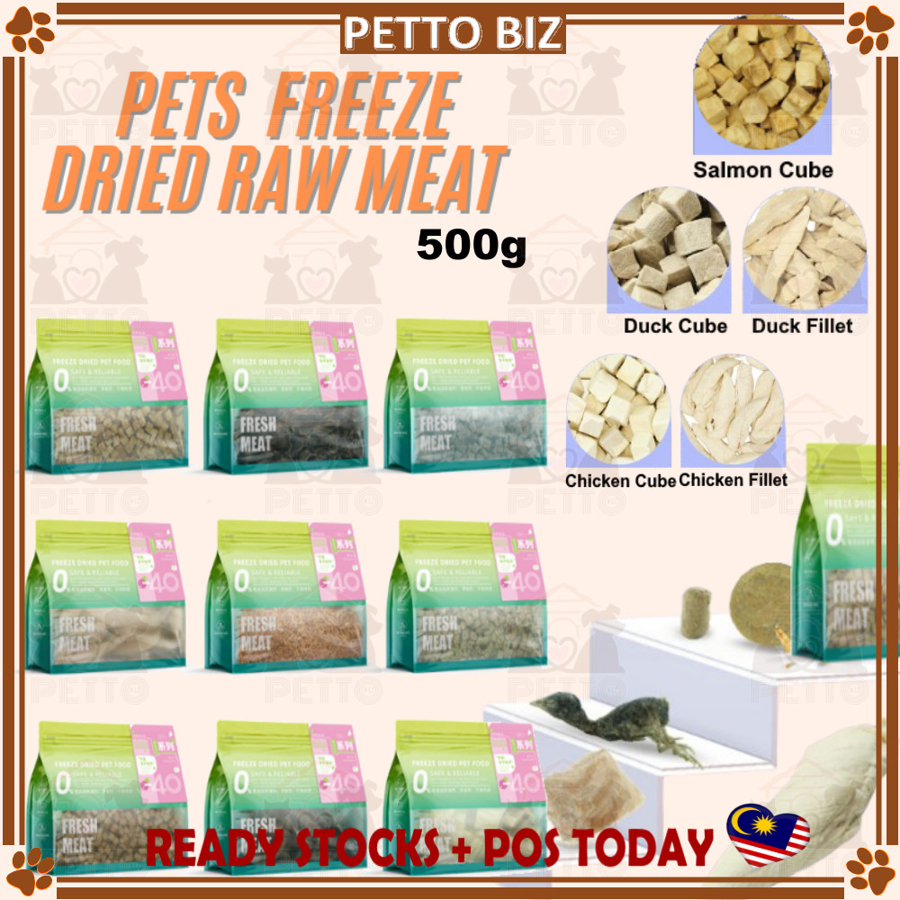 PETTOHOME FREEZE DRIED RAW MEAT Dog Cats Food Makanan Kucing Treats ...