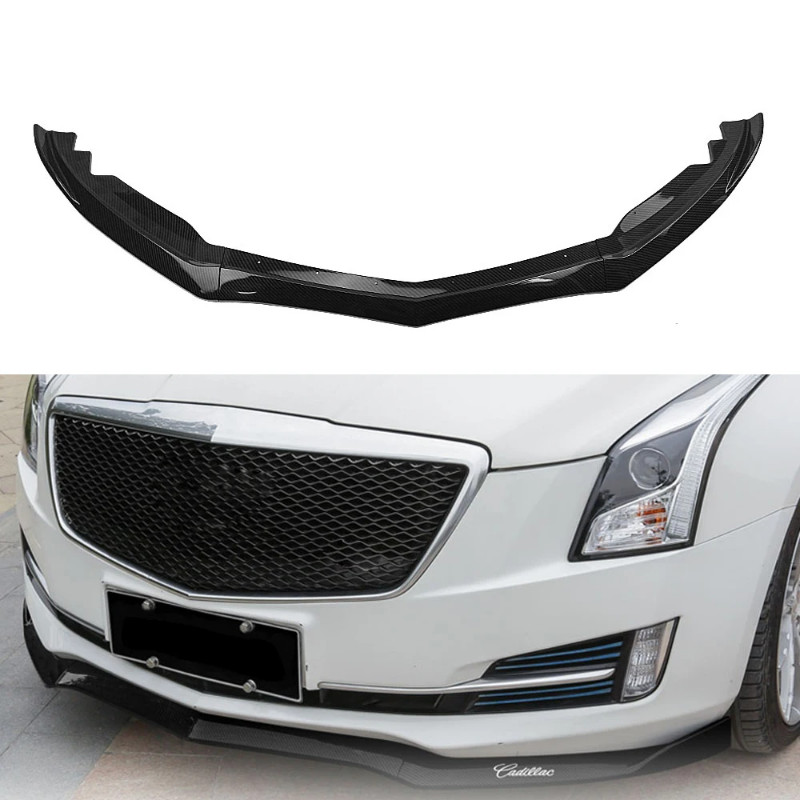 Front Bumper Spoiler Lip For Cadillac ATS 2015 2016 2017 2018 Carbon ...
