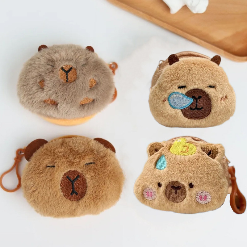 New Creative Capybara Wallet Anime Plush Coin Purse Fashion Kawaii Mini ...