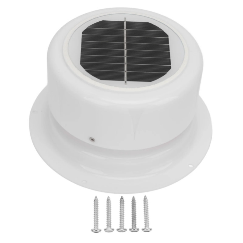 Solar Powered Vent Fan with Mounting Screws Ceiling Exhaust Ventilation ...