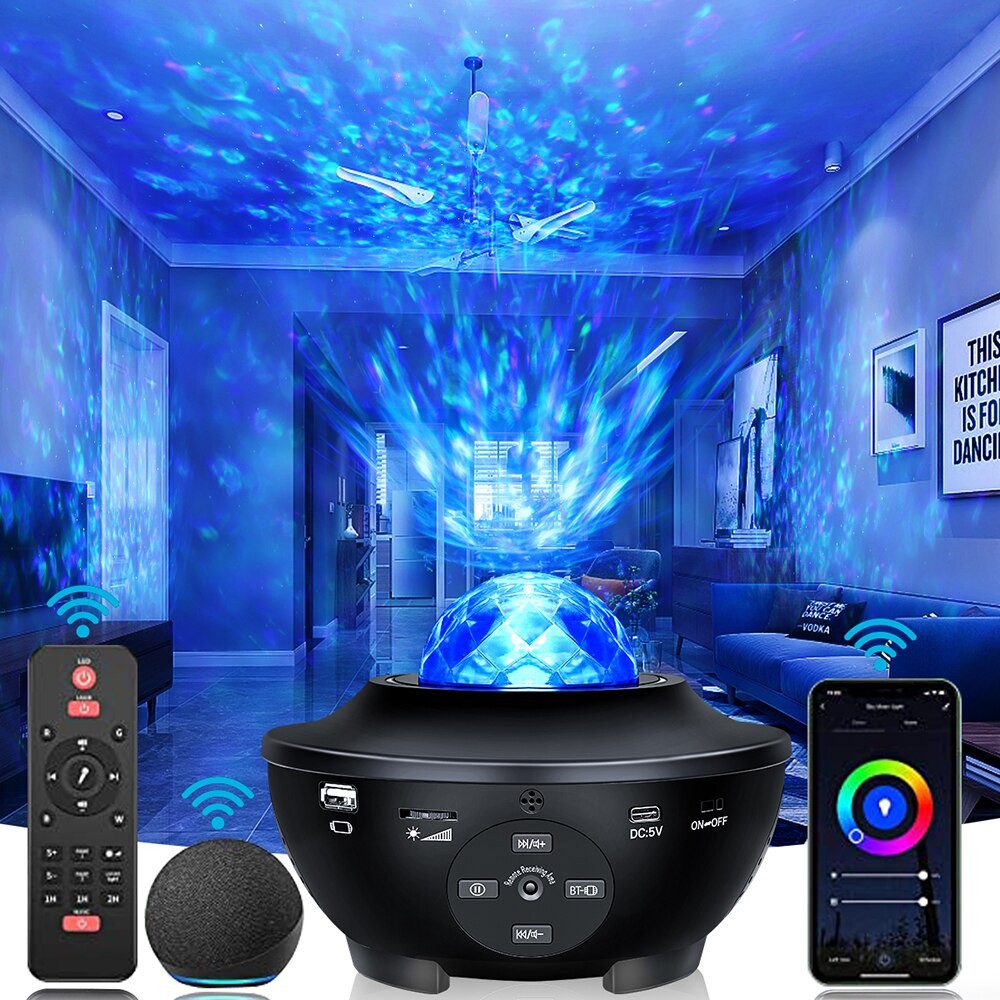 in stock Galaxy Projector Starry Sky Star NightLight USB Music Speaker ...