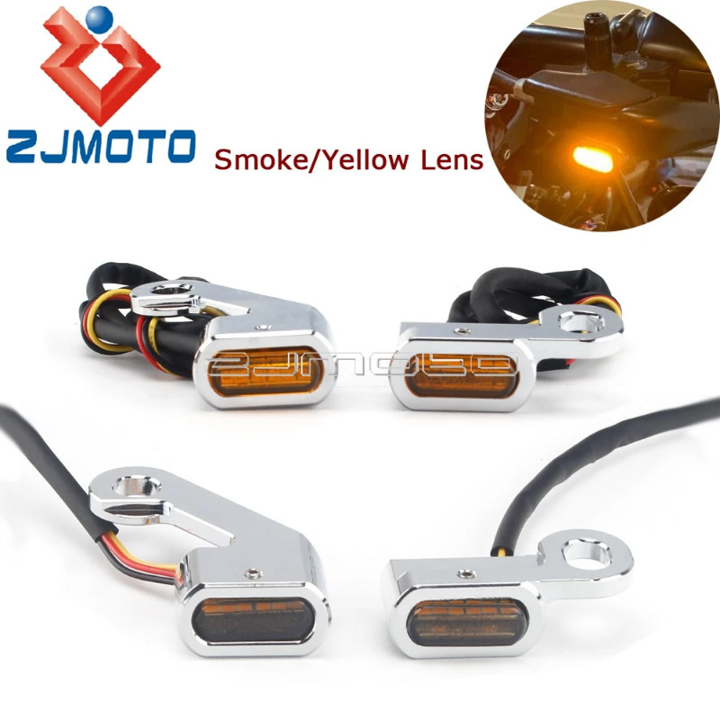 CNC Aluminum LED Motorcycle Turn Signals Indicators Light Emark for ...