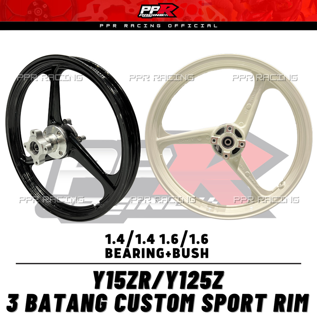 ENKEI 3 BATANG CUSTOM SPORT RIM ( FULL COP ) SIAP BEARING BUSH OPEN HUB Y15 Y15ZR Y16 Y16ZR ...