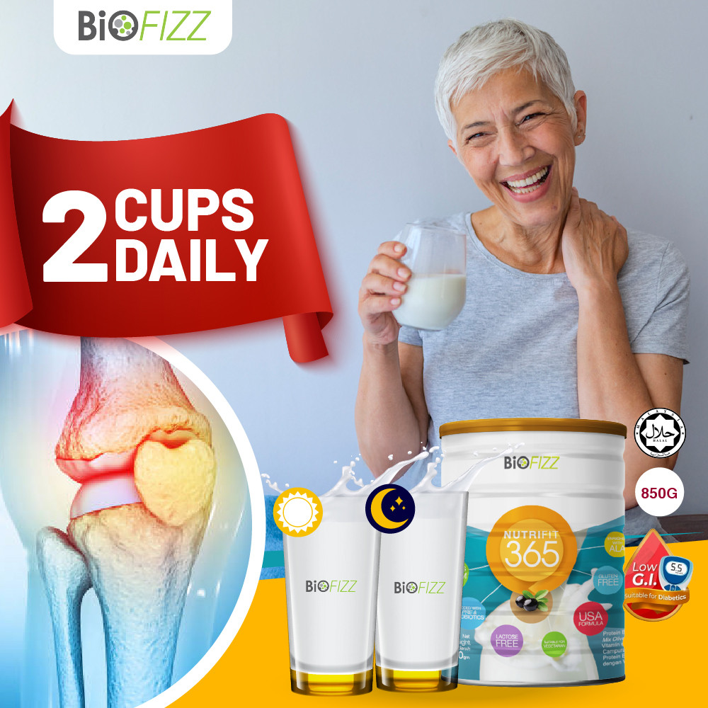 BioFizz Nutrifit 365 for Bones and Joints 850g - Susu Rendah GI untuk ...