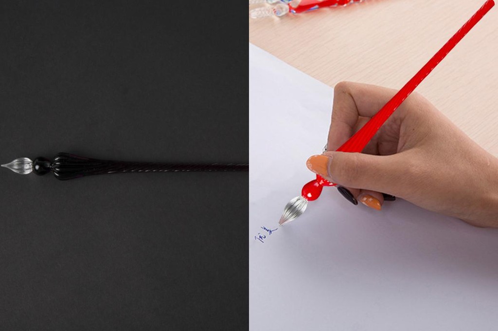 hkanda Colorful Dip Pen Round Head Dip Pen Vibrant Glass Pen for ...
