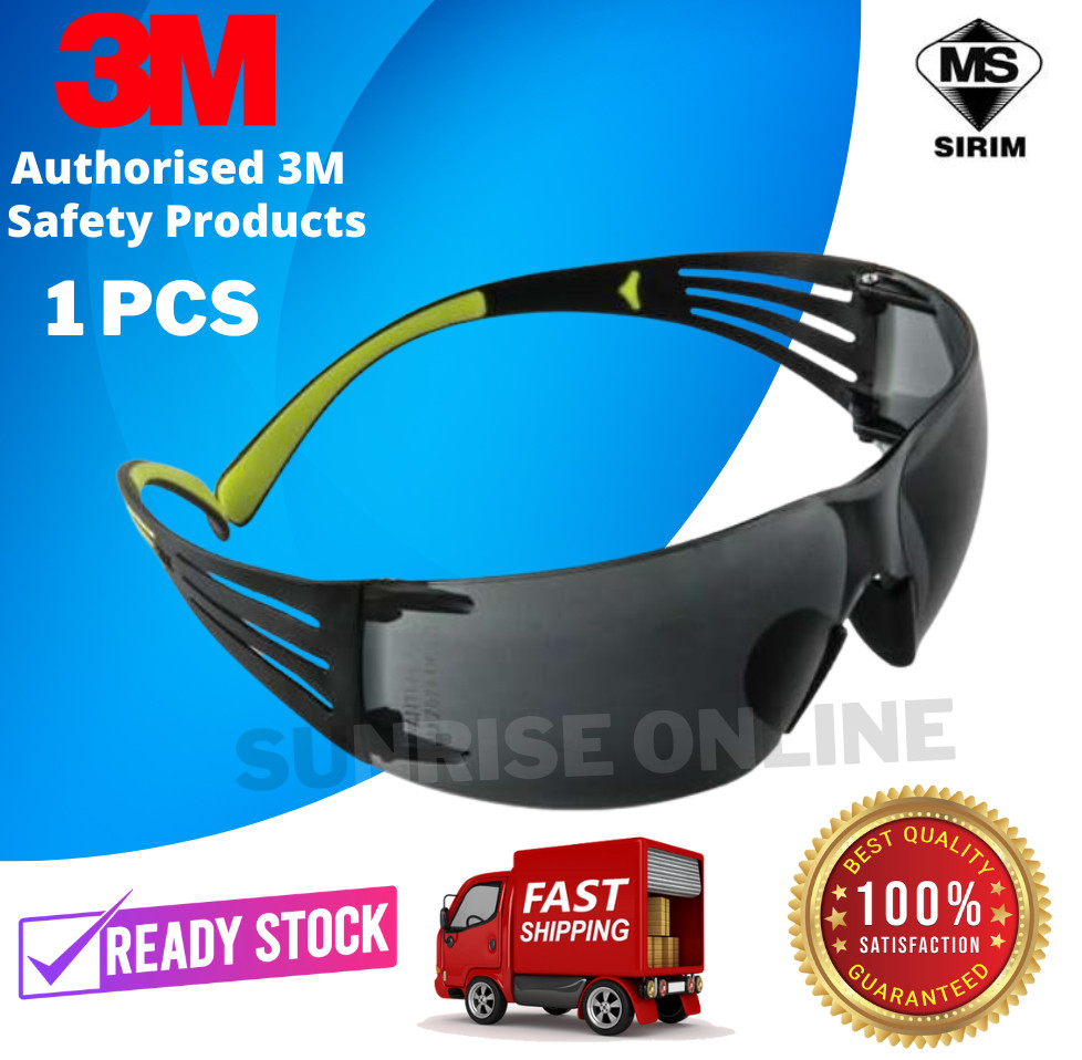 [ORIGINAL] 3M Safety Eyewear SecureFit SF402AF/AS Gray 防护眼镜 护目镜 Goggles ...