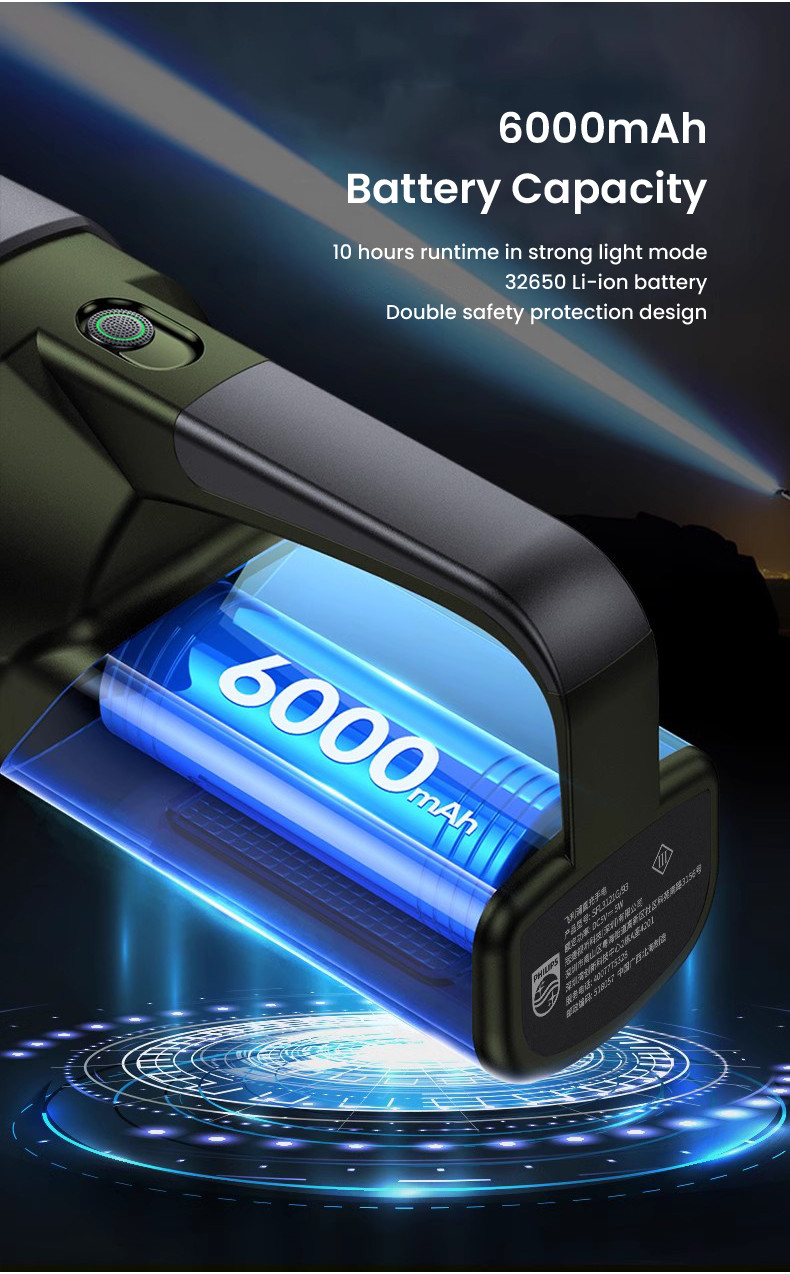 Philips Flashlight Strong Wide Angle Long-range Ultra-bright Portable ...