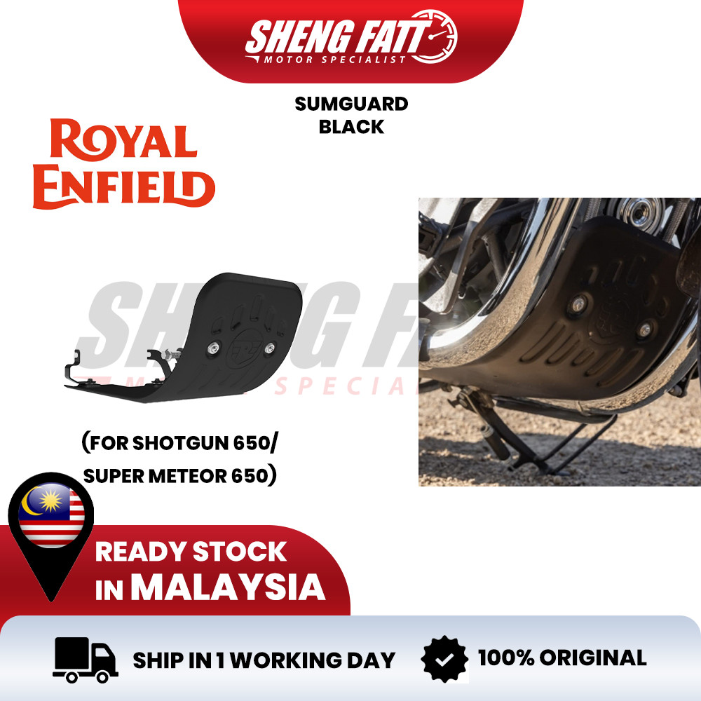 ROYAL ENFIELD BLACK SUMGUARD Shotgun Super Meteor 650 Motorcycle Engine ...