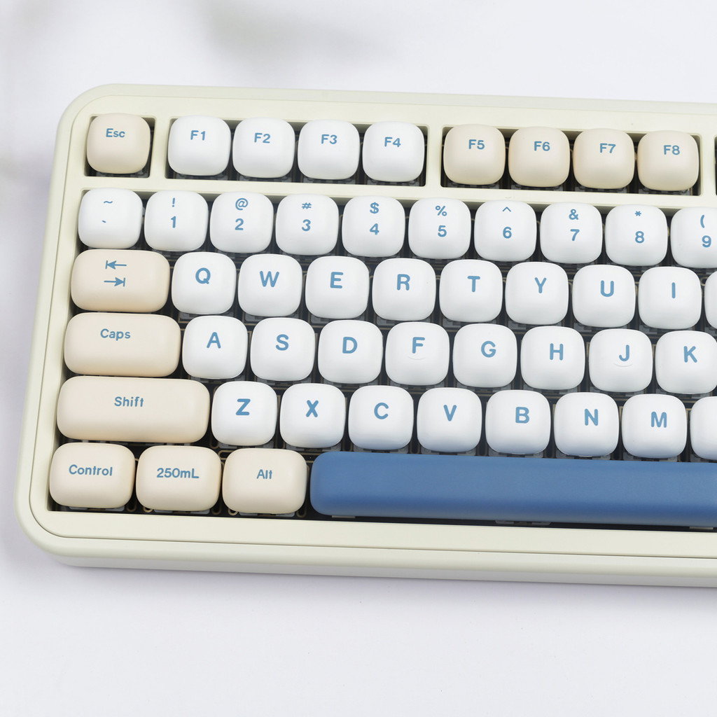 MOG profile Cute Round PBT Bun Keycaps for Mechanical Keyboard | Shopee ...