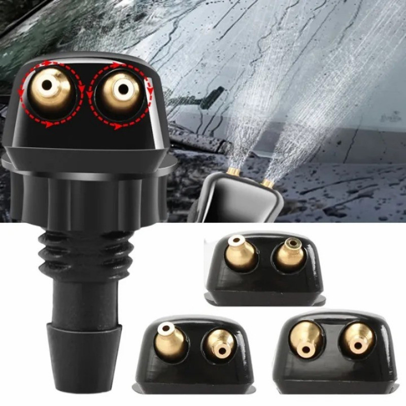 2Pcs/Pair Car Front Windshield Wiper Nozzle - Plastic Spray Nozzle ...