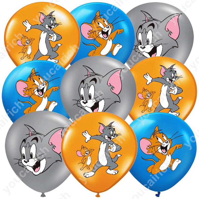 Tom and Jerry Theme Party Supplies Happy Birthday Balloons Banner ...