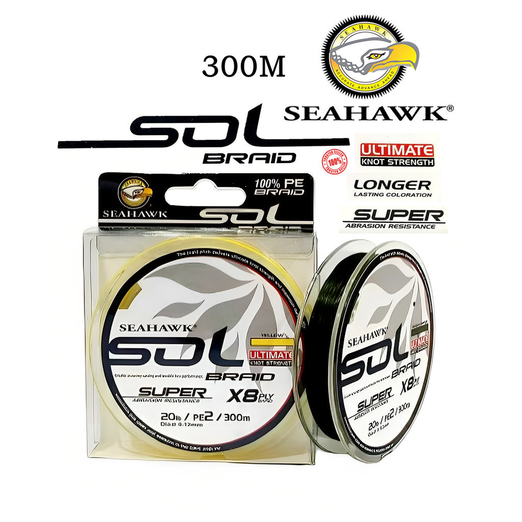SEAHAWK SOL X8 / X4 BRAIDED LINE 300m | Shopee Malaysia