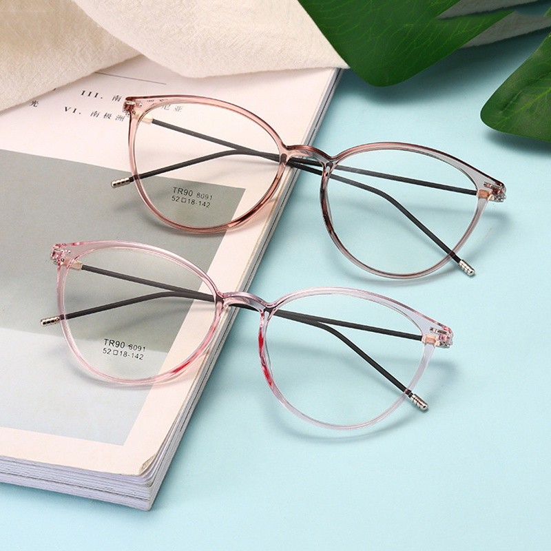 in stock Fashion TR90 Transparent Frame Spectacles Glasses with Power ...