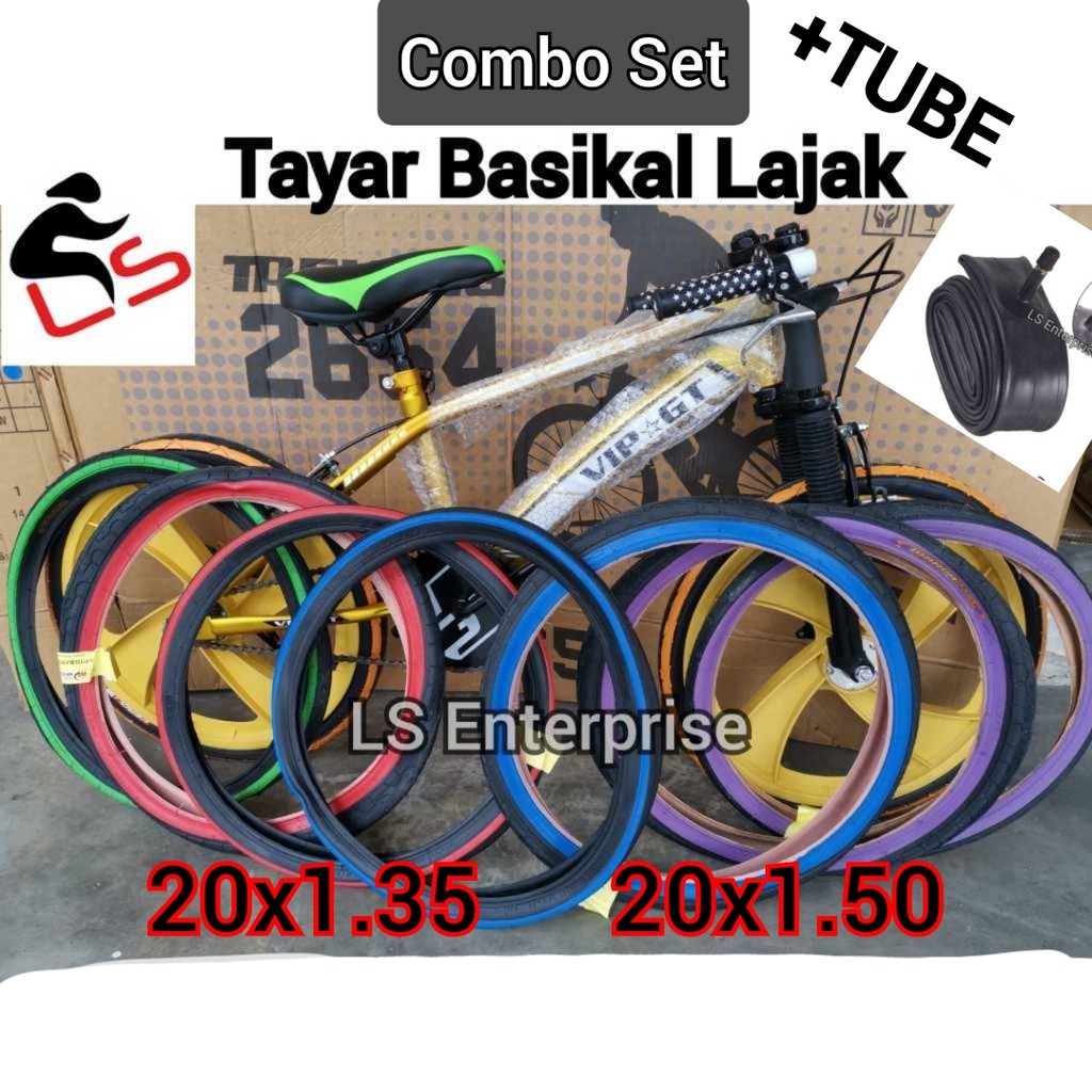 La-jak Tayar Sotong 20x1.35 20x1.50 Tayar Basikal 2-Tone Color Tyre ...