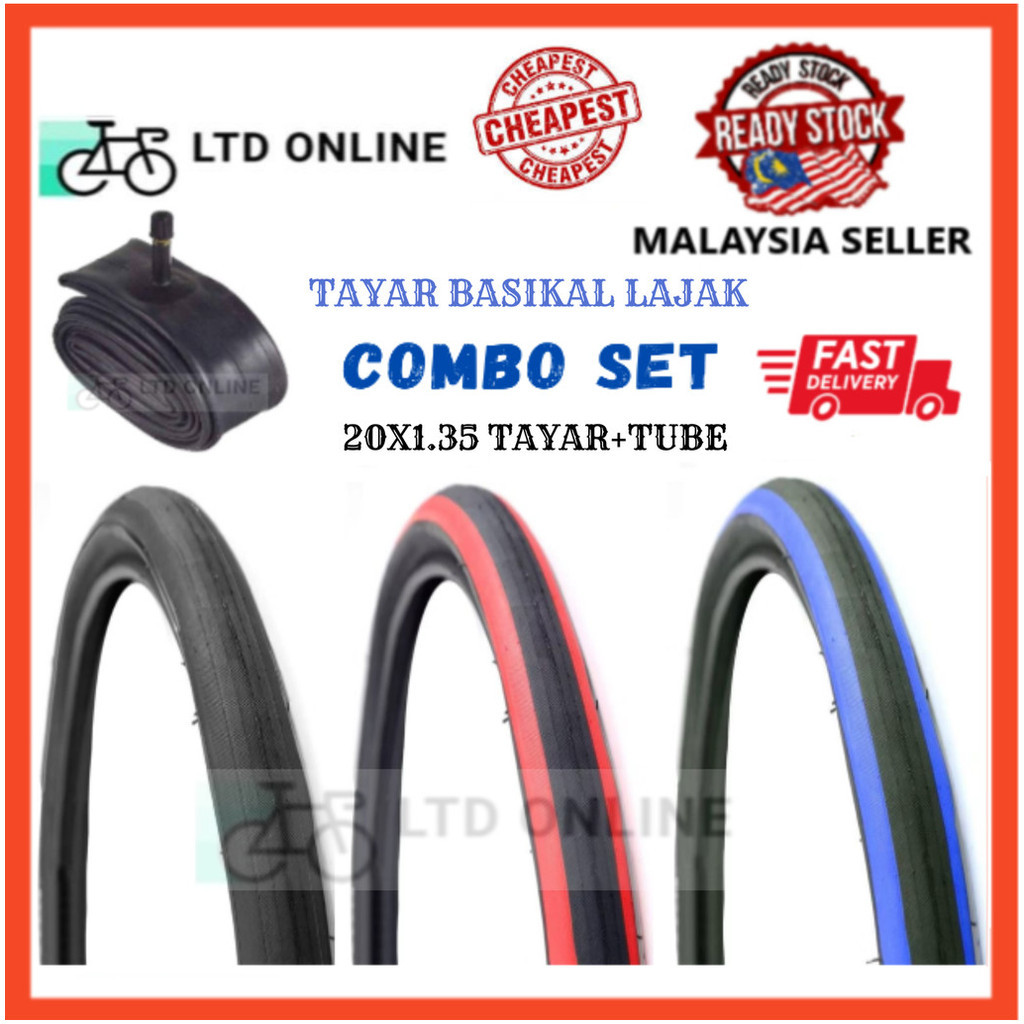 Tayar Basikal Tayar Sotong 20x1.35 Tube Strip COMBO SET Tyre Sprinter ...