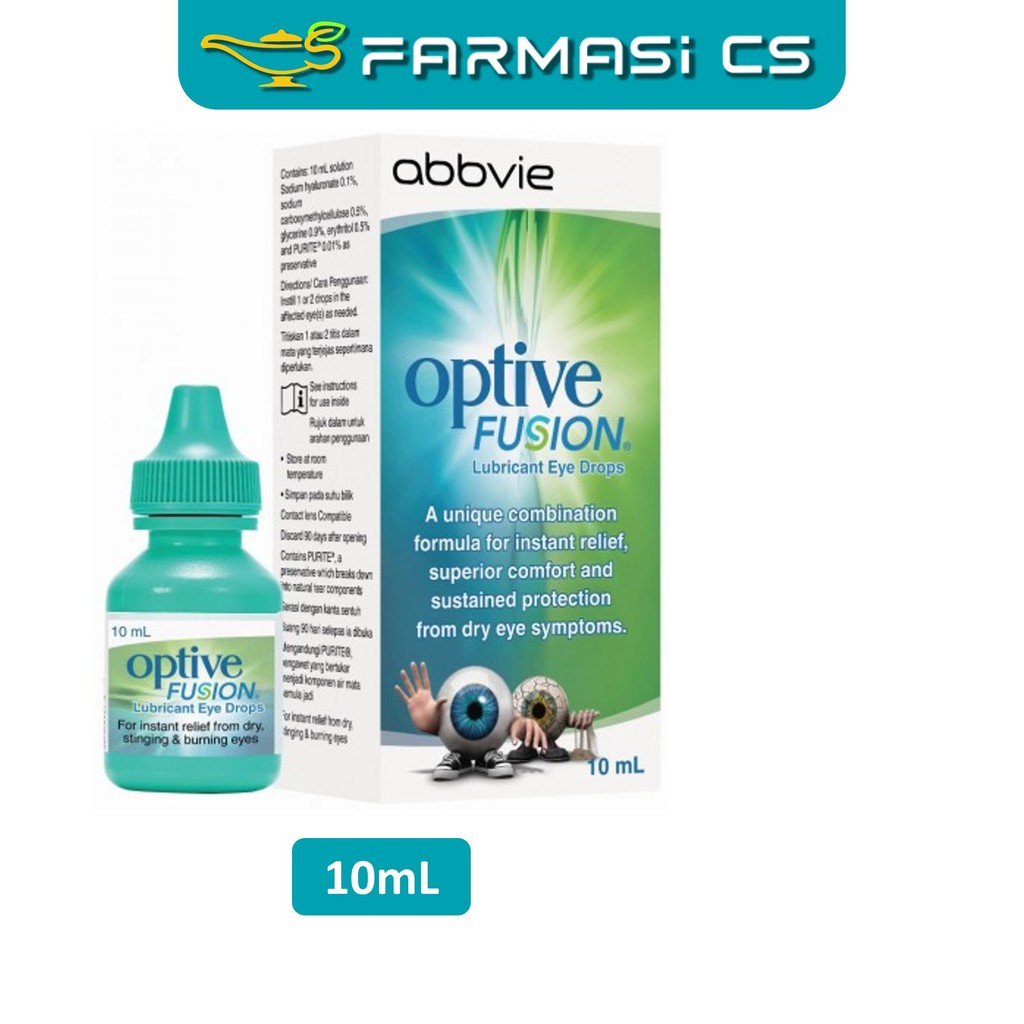 Abbvie Optive Fusion MD Lubricant Eye Drops 10ml EXP:09/2026 [ Eyedrop ...