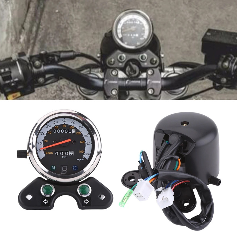 Motorcycle Speedometer Speedometer Meter Universal Motorcycle Dual ...