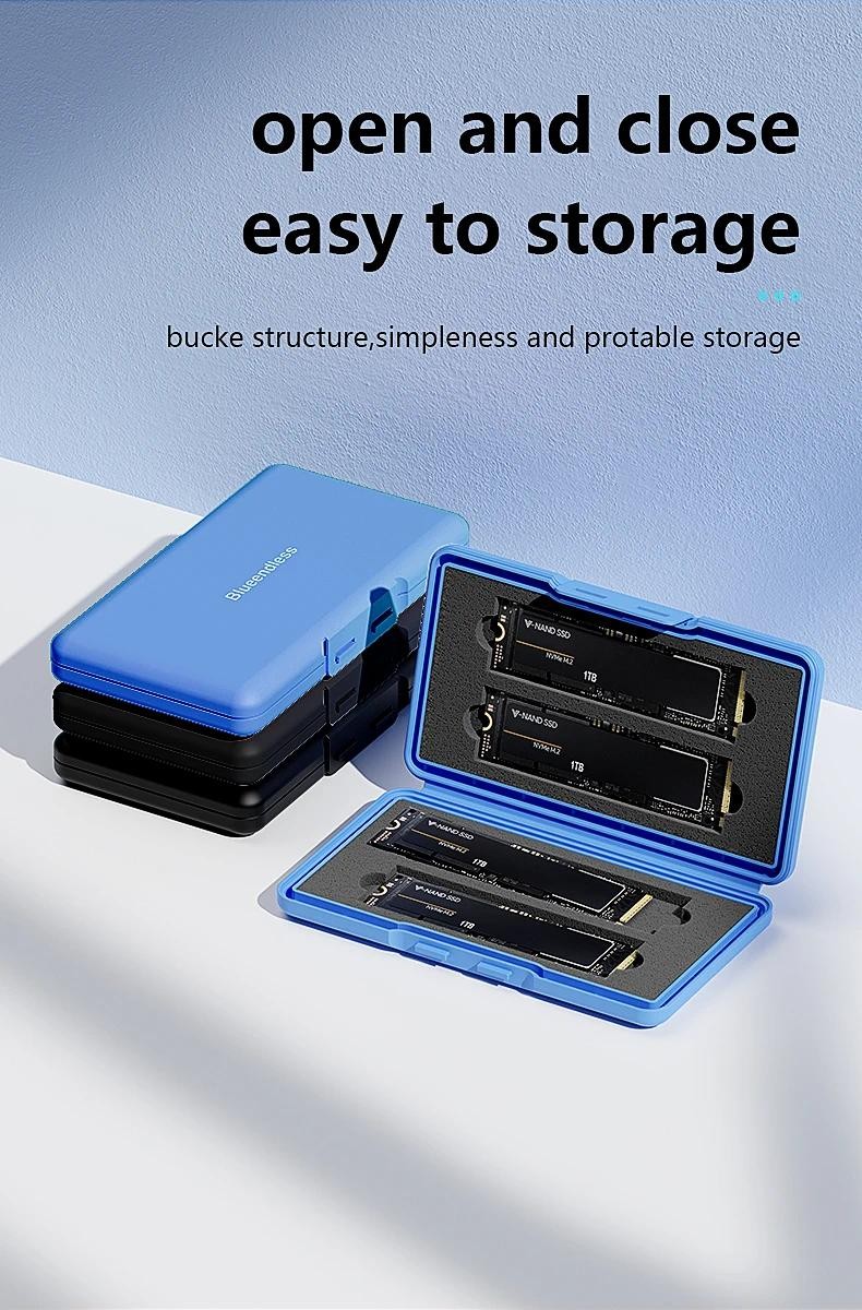 2PCS M.2 Solid State Drive Storage Box NVME/NGFF Hard Disk SSD ...