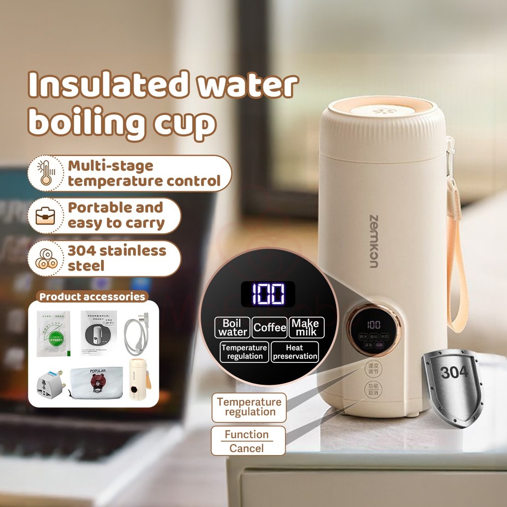 MaFaBabe Mini Electric Water Heater Cup 304 - Portable Boiling Thermos ...