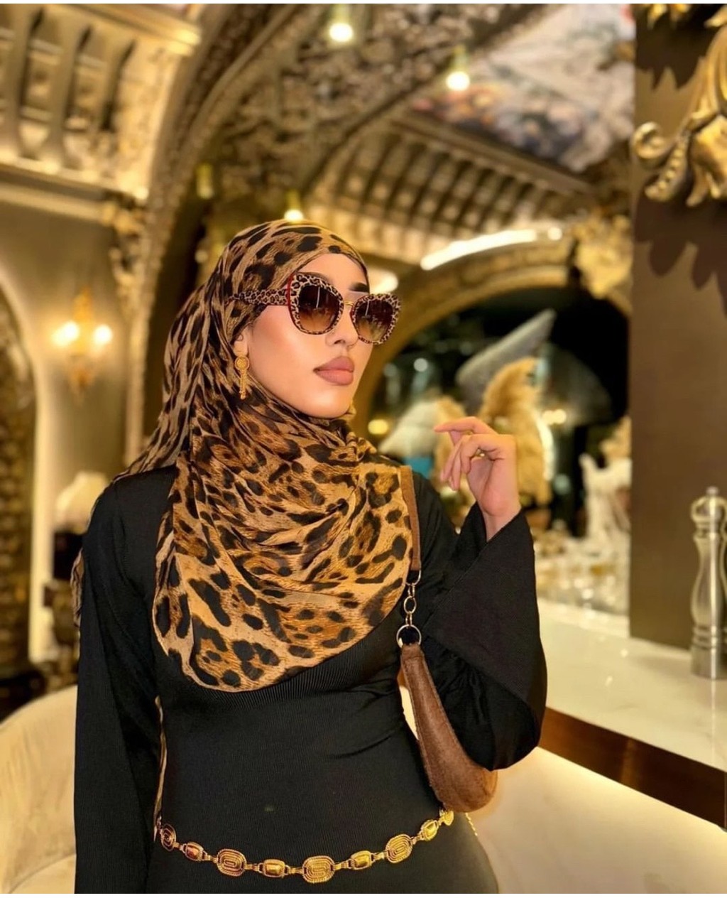 Leopard Print Hijab Premium Fashion Cotton Voile Hijabs High Quality ...
