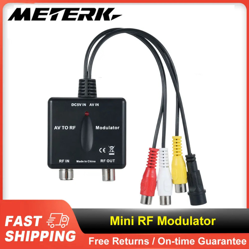 Mini RF Modulator AV To RF Modulator Output NTSC CH3 Channels PLL ...
