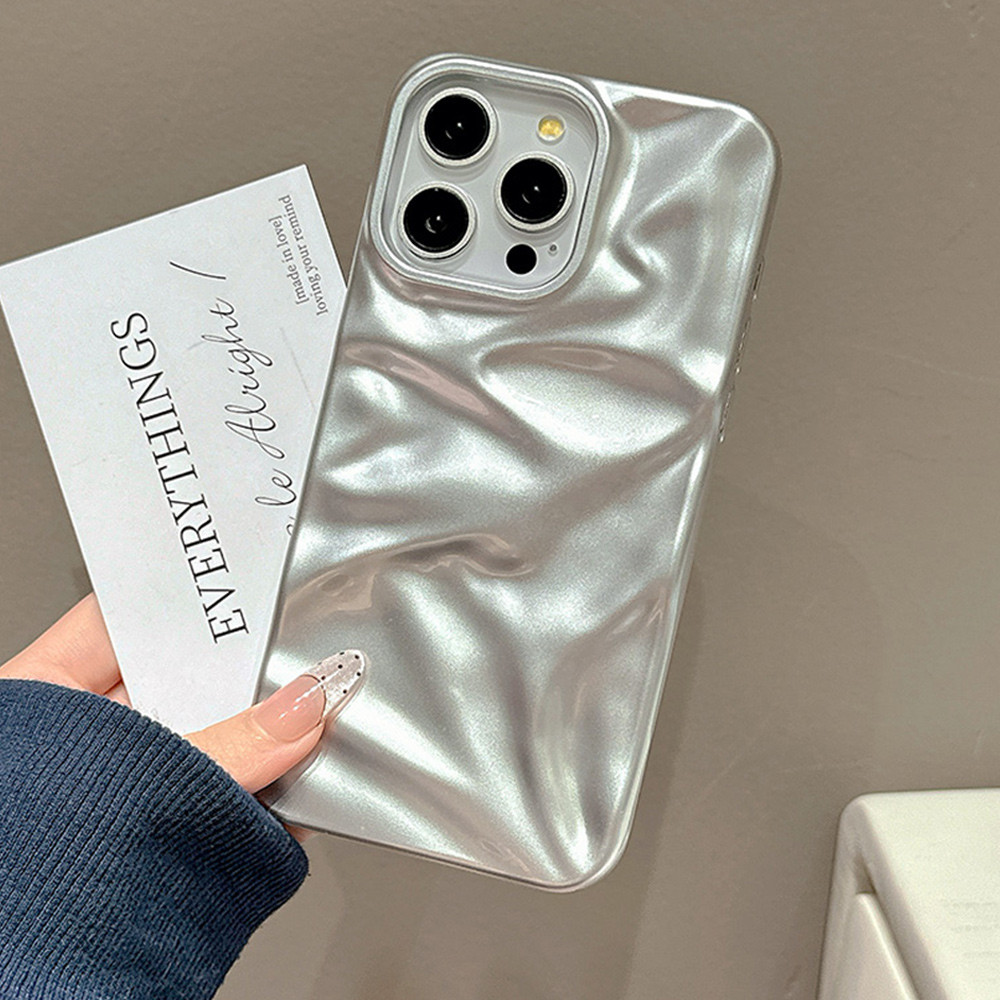 Luxury Water Ripple Wrinkle Phone Case for iPhone 16 15 14 12 11 13 Pro ...