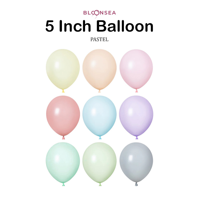 [10pcs] 5 Inch Pastel Latex Balloon Orangetex Wholesale Macaron ...
