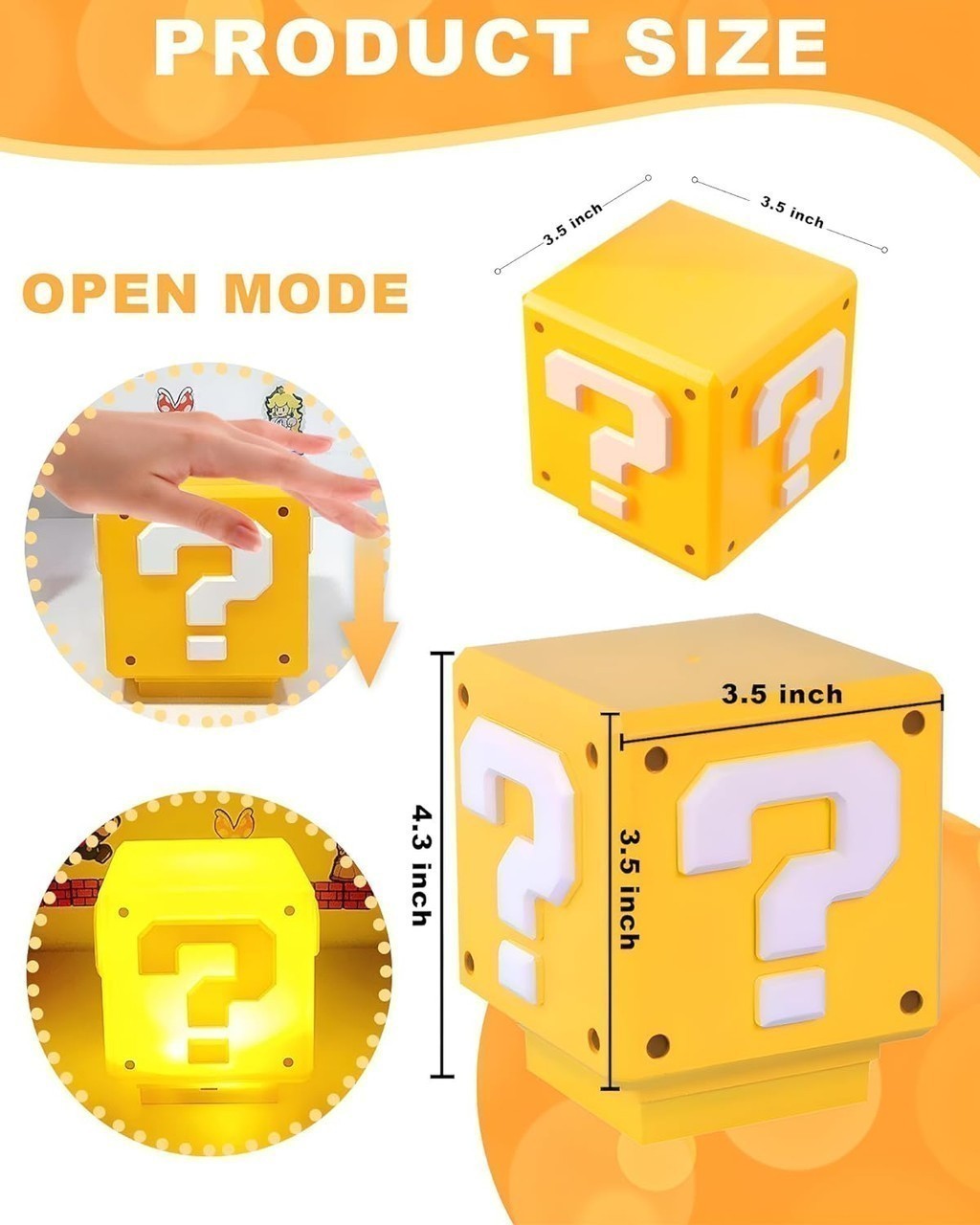 Super Mario LED Sign of Interrogation Night Light with Sound Effect ...