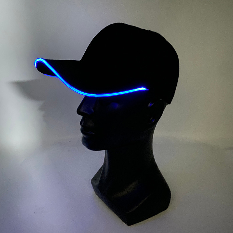LED Luminous Hip Hop Rap Cap Trendy Light Up Glowing Baseball Hat DJ ...