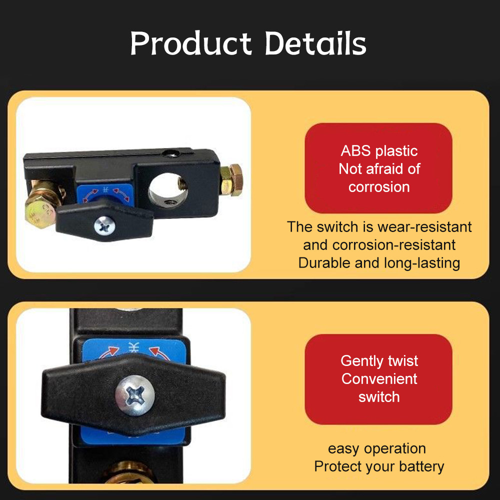 【24H】12V/24V Negative Car Battery Power-off Power switch Battery Switch ...