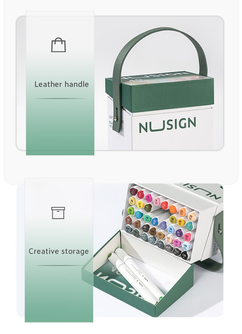 Deli Nusign Alcohol Marker Pen Twin Tip Painting Anime Landscape Colour ...