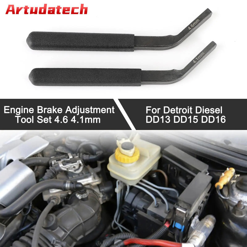 Artudatech Engine Brake Adjustment Tool 4.6&4.1mm Kit For Detroit Diesel DD13 DD15 DD16 Car ...