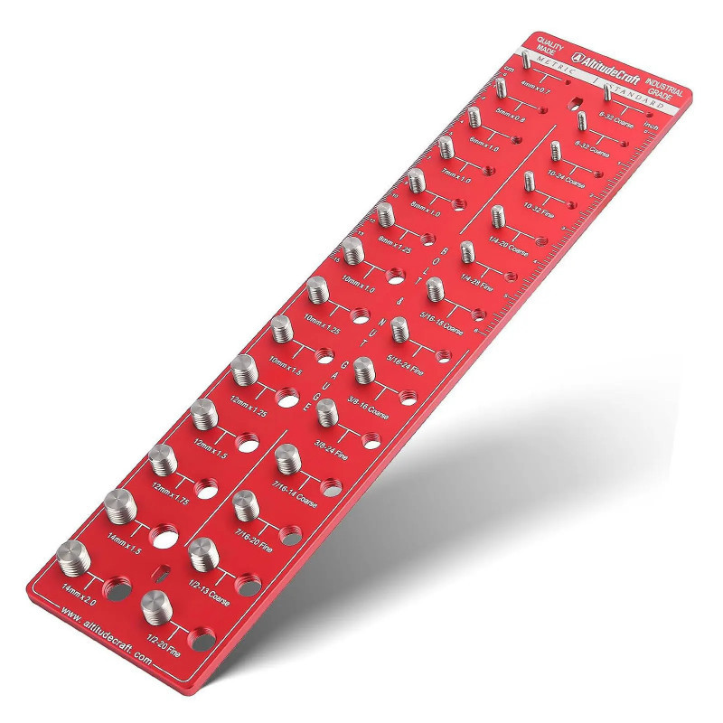 New Nut and Bolt Thread Checker Carbon Steel 28 Thread Identifier Gauge ...