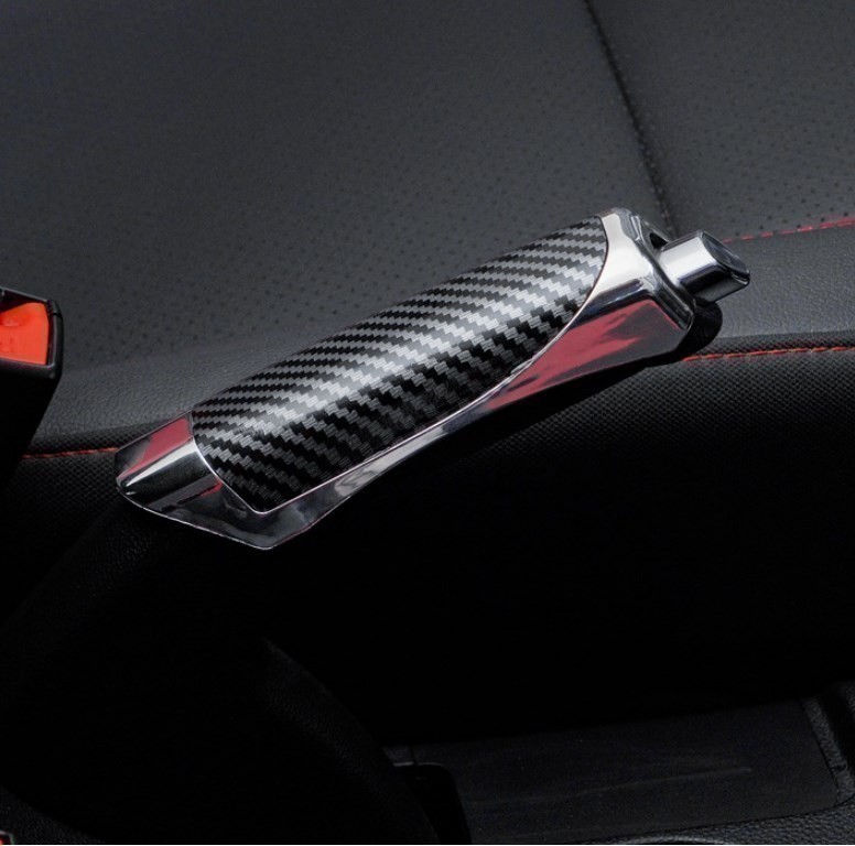 Toyota Universal Car Hand Brake Cover Protector Carbon Fiber Handbrake ...
