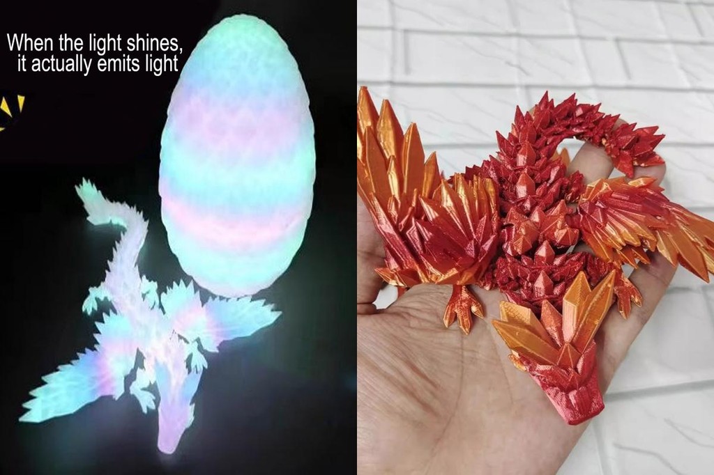 AMAR Portable Dragon Toy Articulated Chinese Dragon Figurine with ...