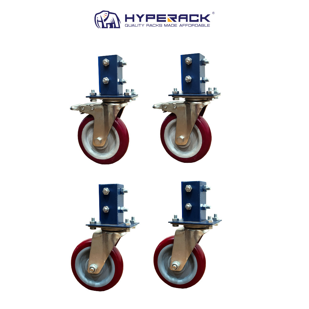 HYPERACK ™️ [High Quality] Boltless Rack Trolley Wheels Castor Wheel ...