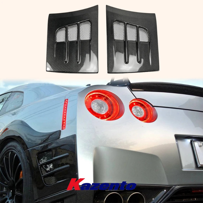 For Nissan R35 GTR TOPS Style Carbon Rear Fender Bumper Add On Splitter ...