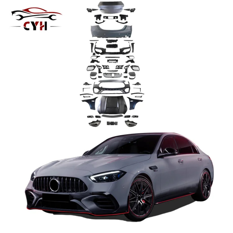 For Benz C Class W205 Upgrade W206 Old To New C63 Body Kits Wholesale ...