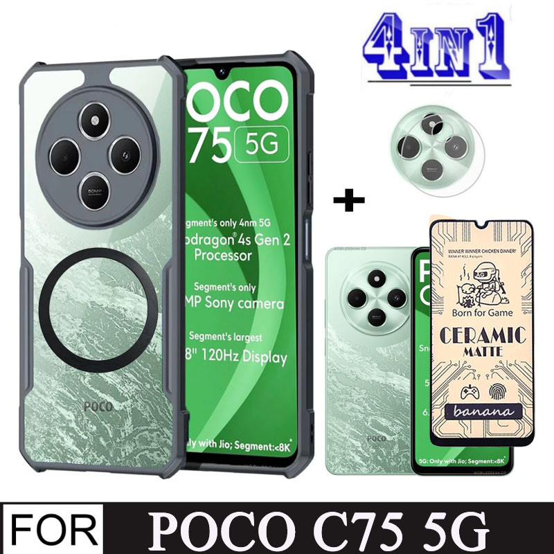 POCO C75 5G Shockproof Phone Case for POCO C75 C65 Ceramic Screen ...