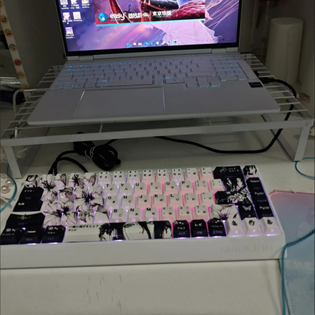 Reze Keycap Cherry Profile 82/130 Keys PBT Letter Side-printed LED ...